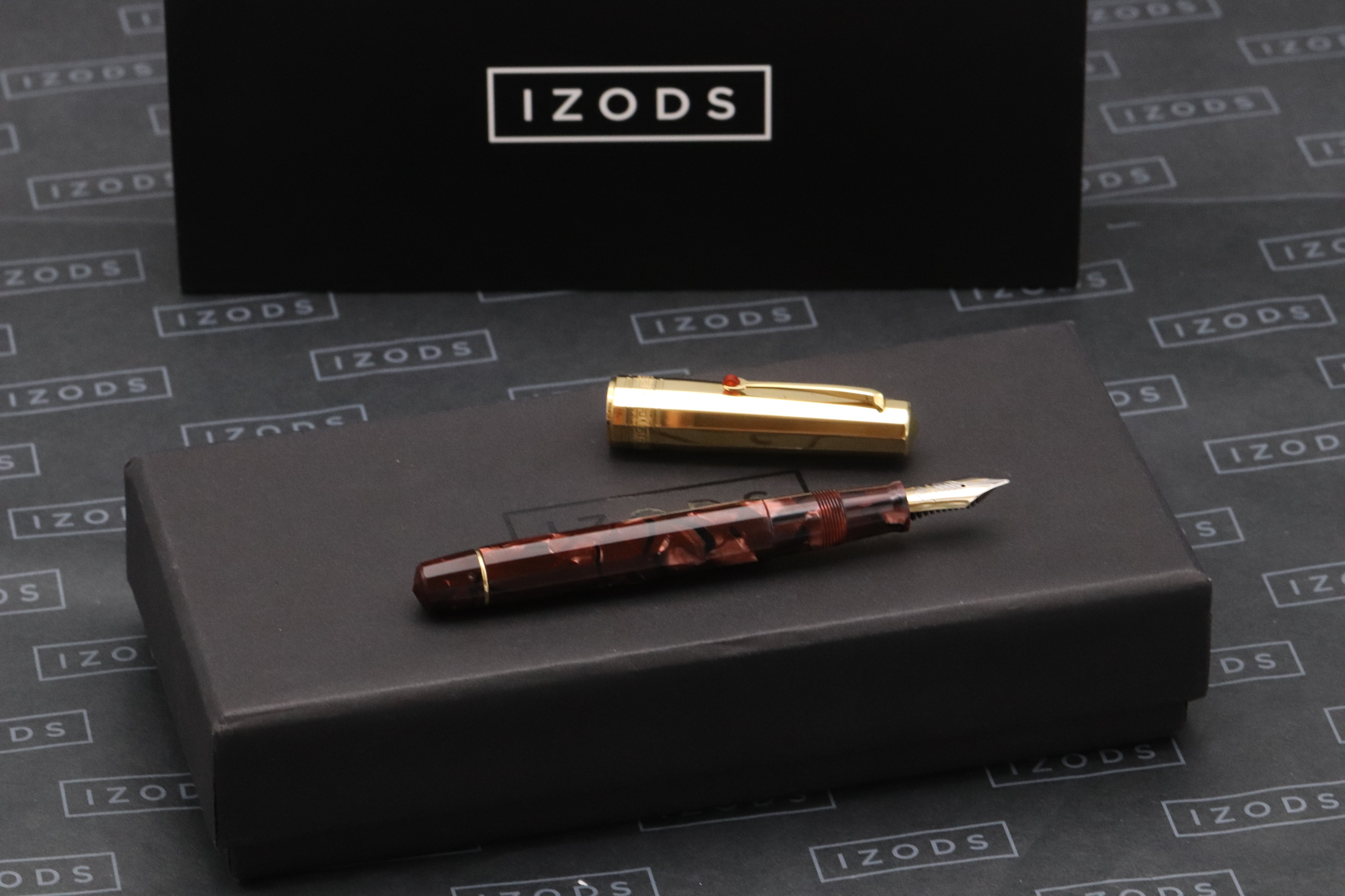 Omas Paragon Red Scarlet Celluloid Preziose Fountain Pen - Kodachi Nib ...